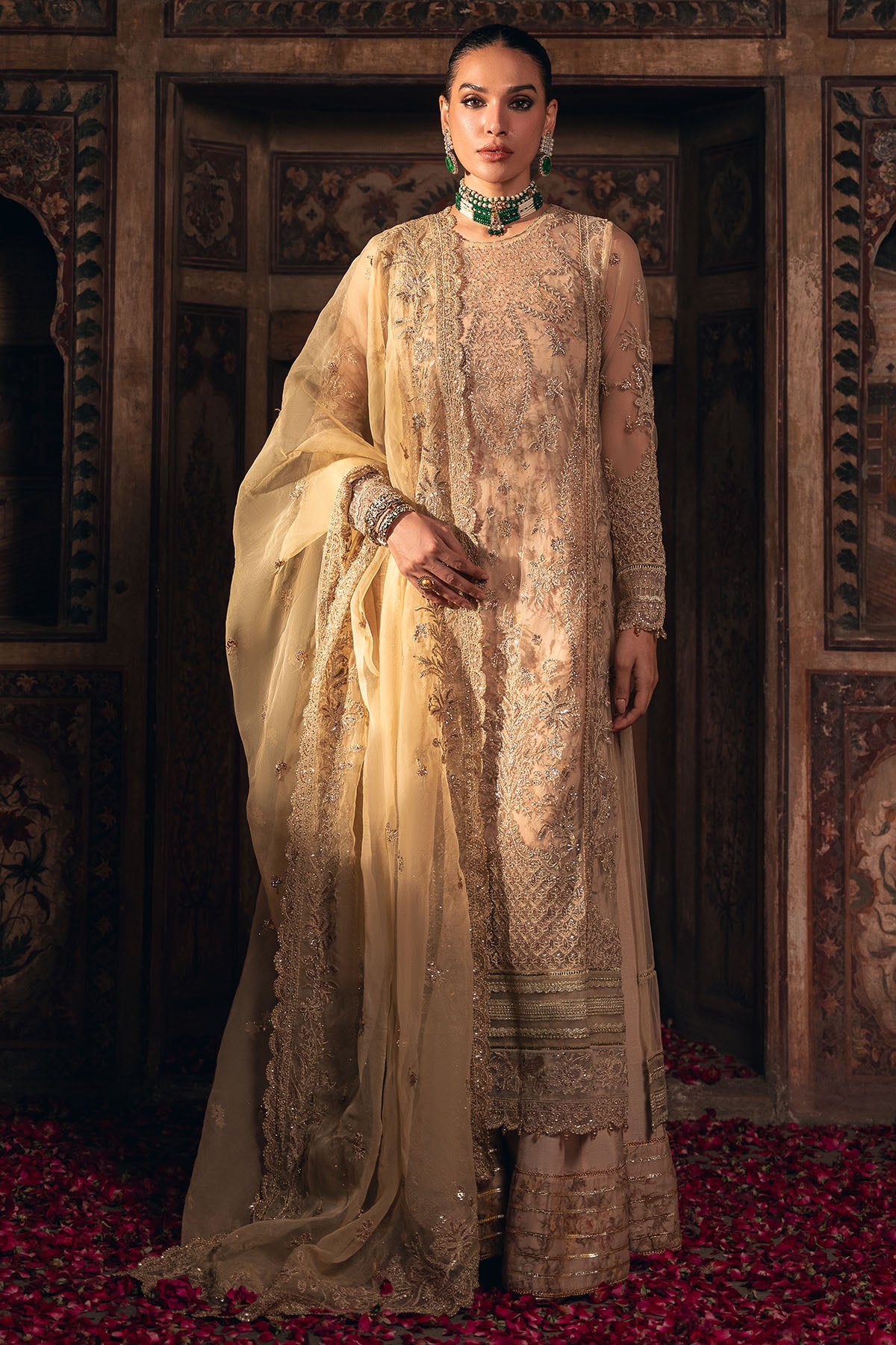 4821-Sherbano Embroidered Silk Net Unstitched – Motifz