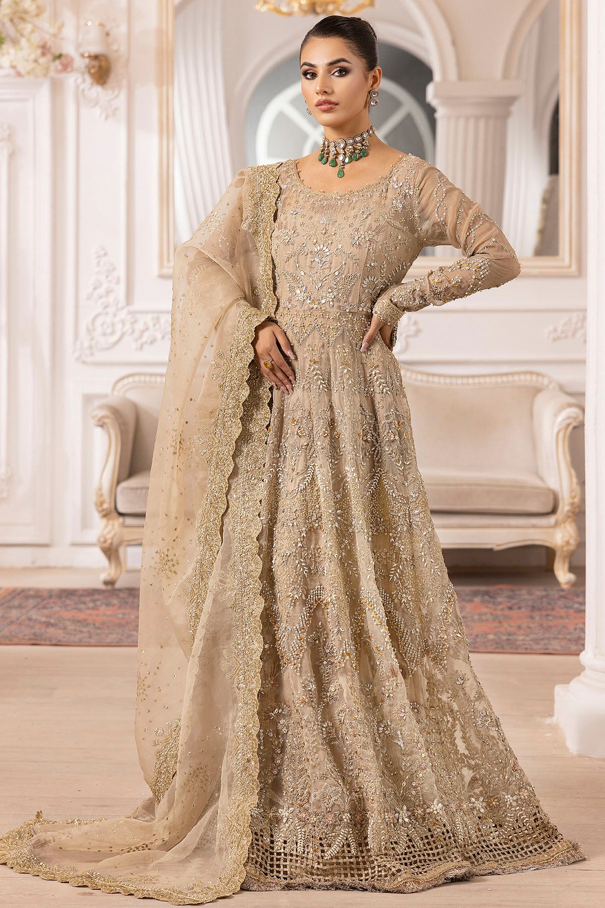 4940-Laira Embroidered Organza Unstitched – Motifz