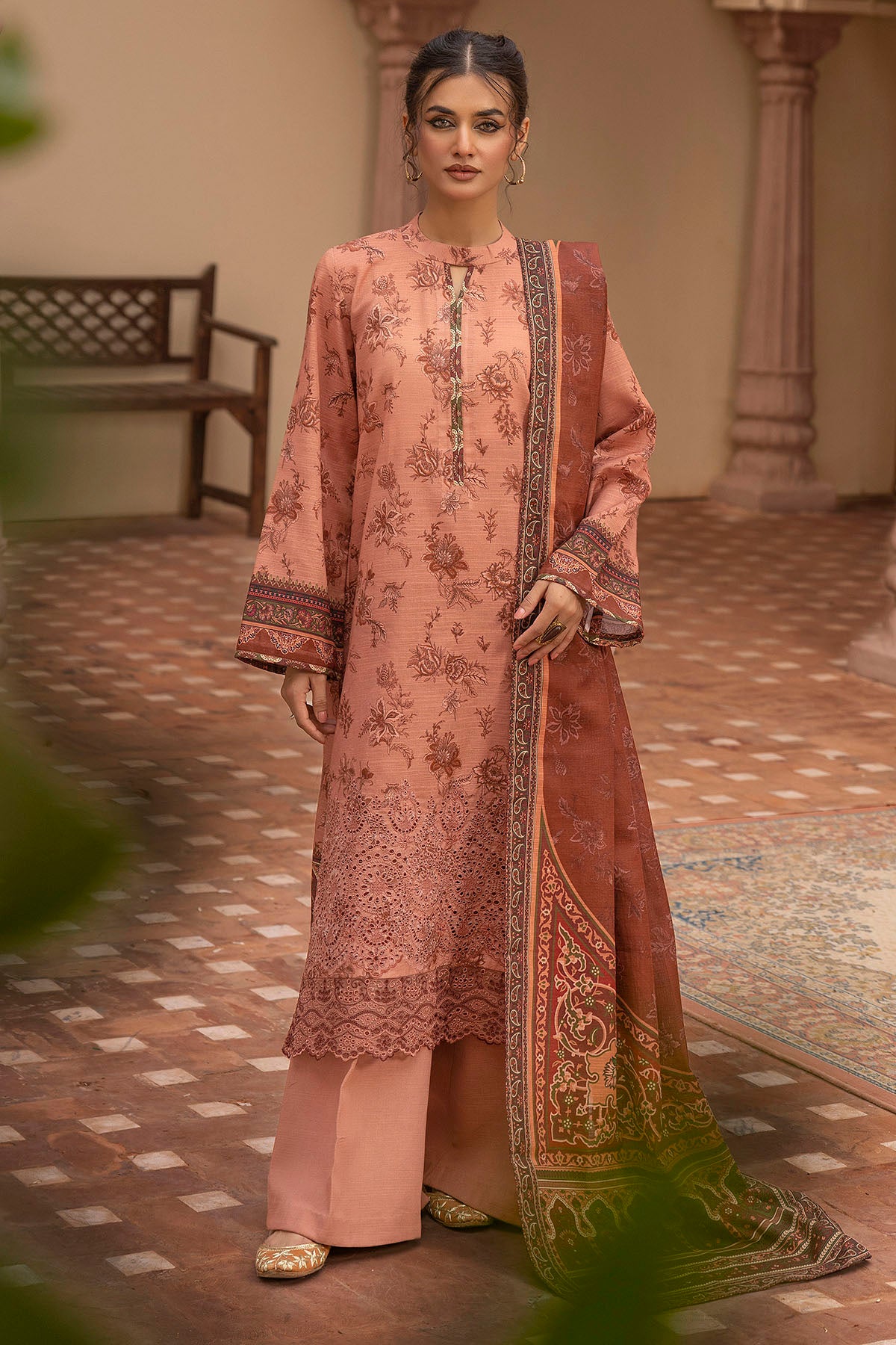 5022-Yusur Digital Printed Khaddar Unstitched – Motifz