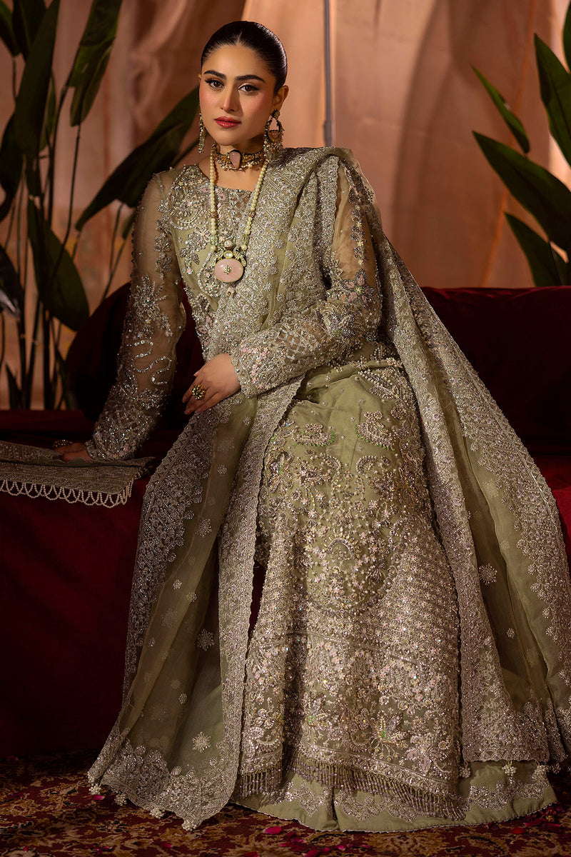 0016-Meeraz Embroidered Organza Stitched – Motifz